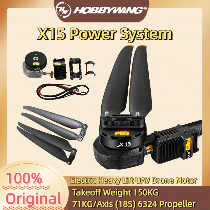 Hobbywing X15 Combo Heavy Lift 72kg/rotor Max Thrust 15623 45KV 18S ...