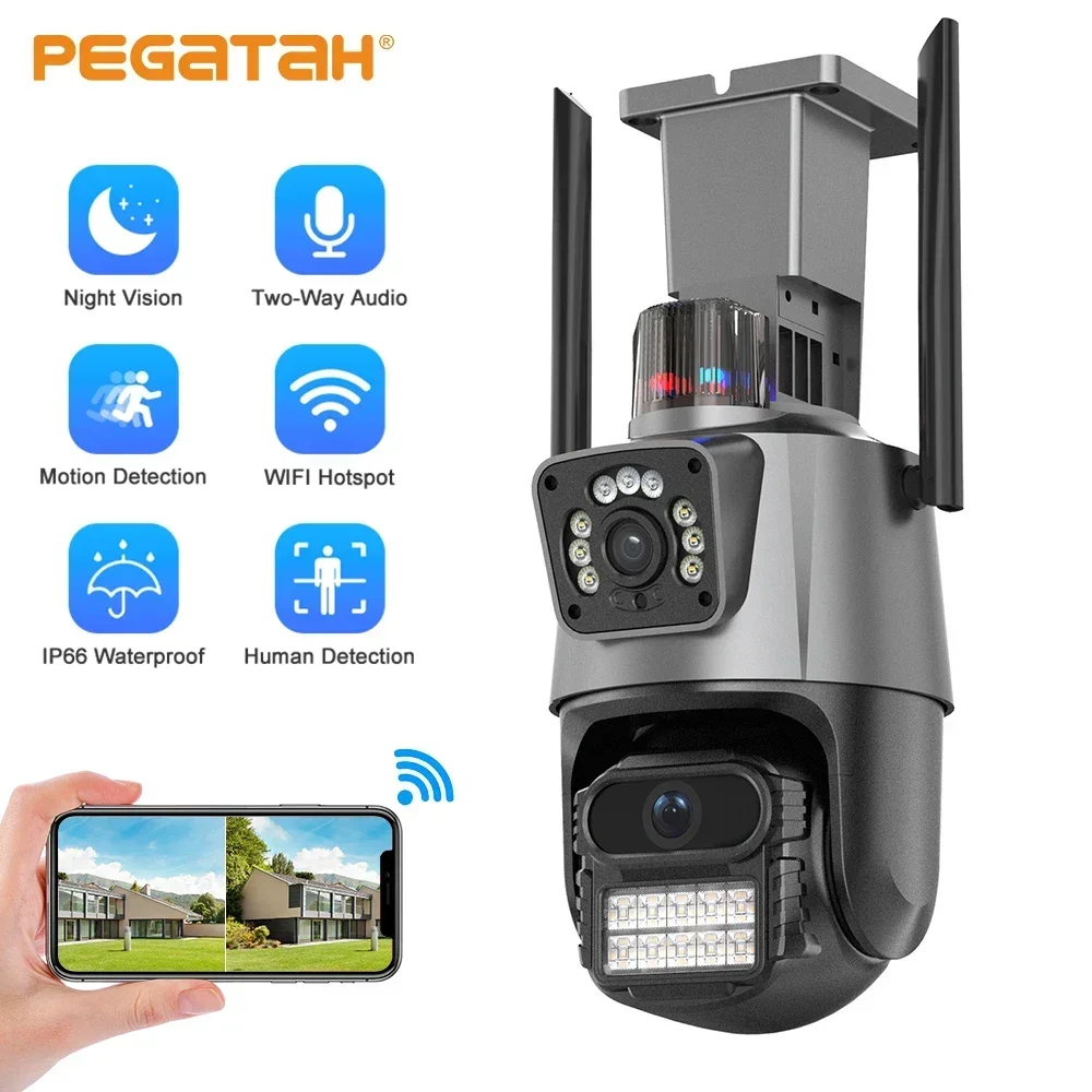 PEGATAH-8MP-WIFI-PTZ-Camera-Dual-Lens-Dual-Screen-Outdoor-IP-Cam-AI ...