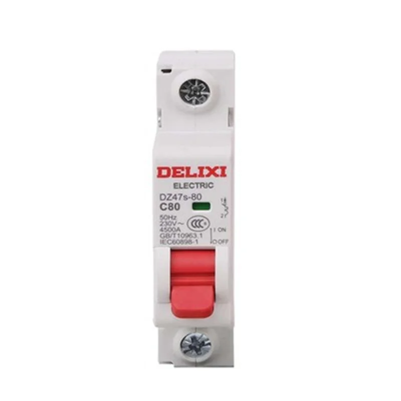 Delixi Small Standard Circuit Breaker Air Switch DZ47S 80 C Type 1P 2P Small Size 80A ...