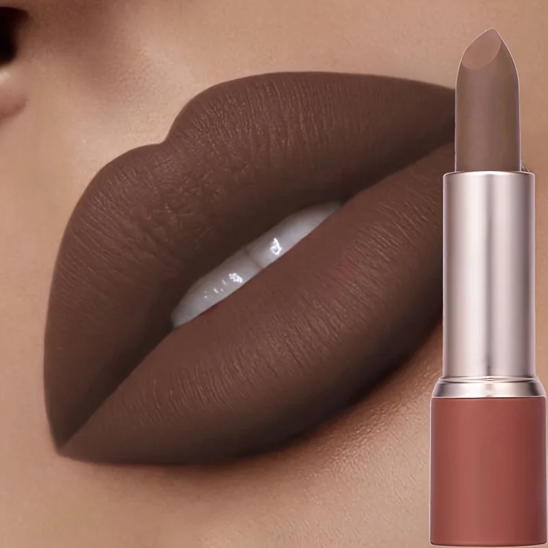 BEAUTY GLAZED Lápiz labial marrón oscuro ultra mate: acabado mate ...