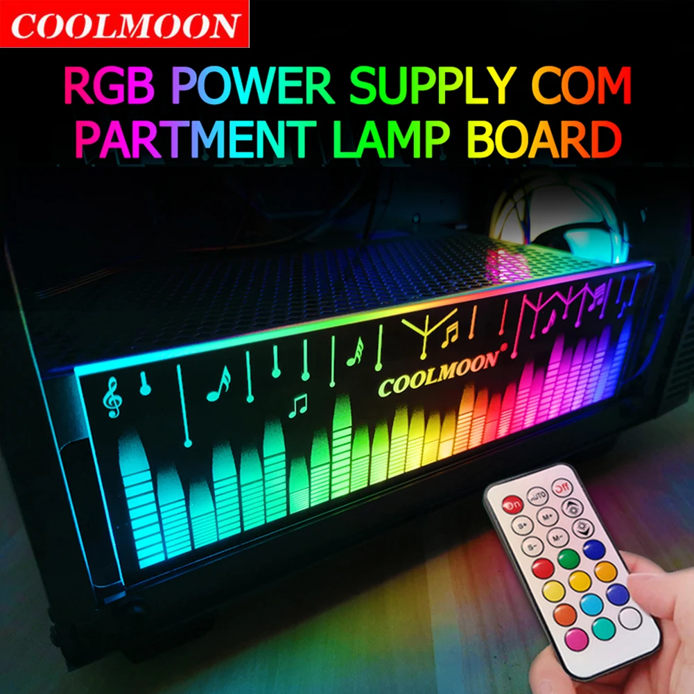 COOLMOON-RGB-Luz-Board-para-PC-Desktop-Chassis-Power-Box-Pequeno-4-Pin ...