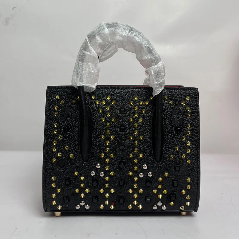 Red Bottom High-End Ladies Business Tote Bag Rivet Shoulder Crossbody ...