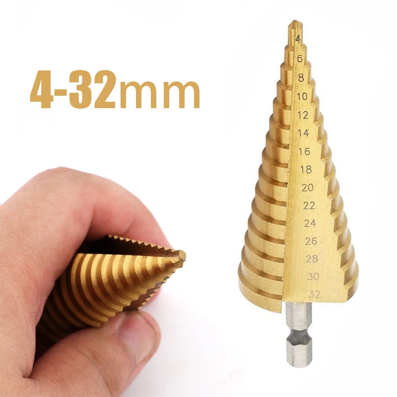 4 -32mm Hss Titanium Coated Metal Hex Core Drill Bits High Speed Steel ...
