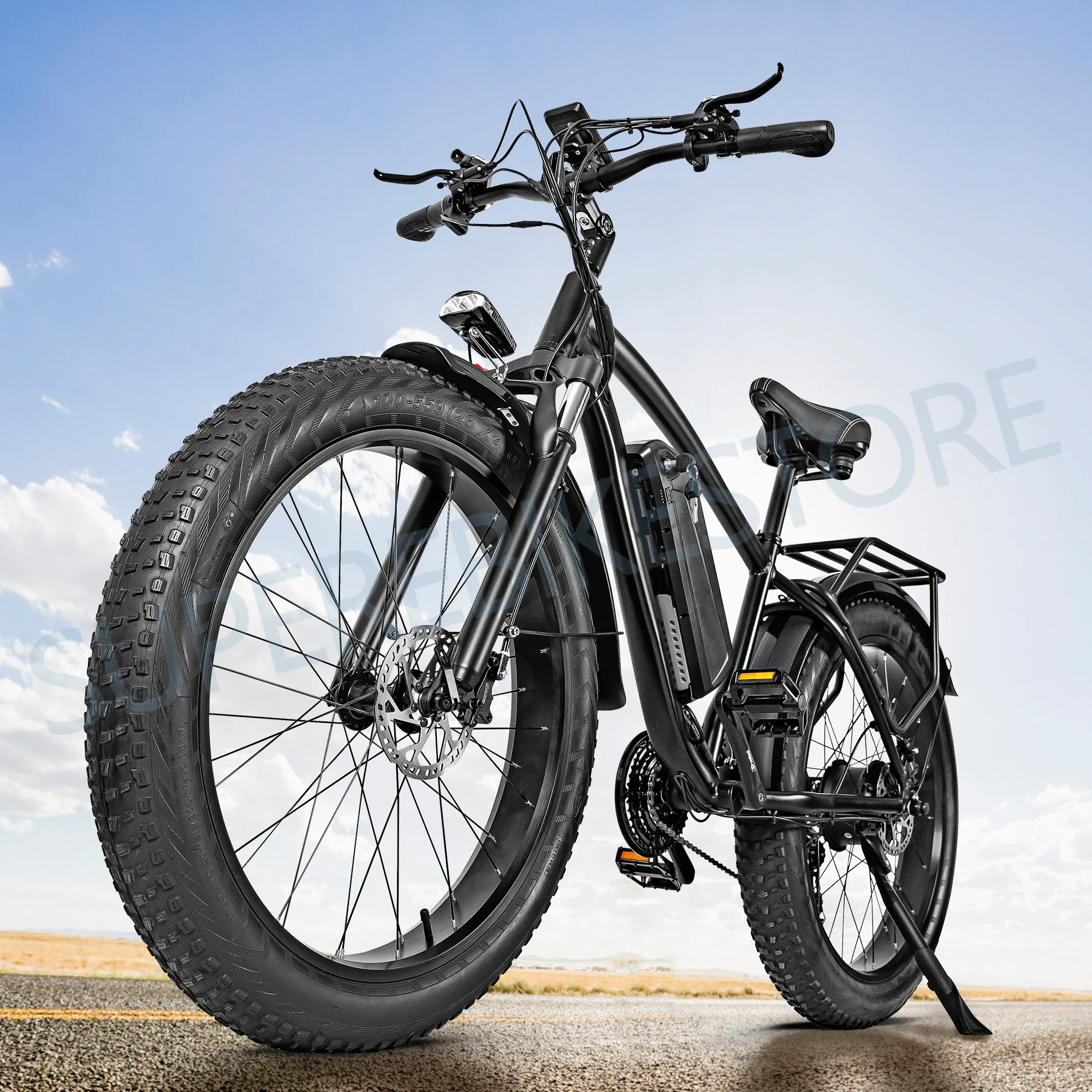 Electric-Bicycle-M26-26inch-Fat-Bike-750W-48V-17Ah-Lithium-Battery ...