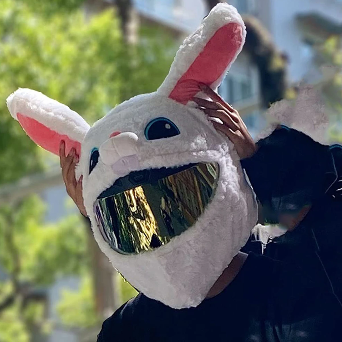 Funda-Universal-de-felpa-para-casco-de-motocicleta-cubierta-de-felpa-de ...