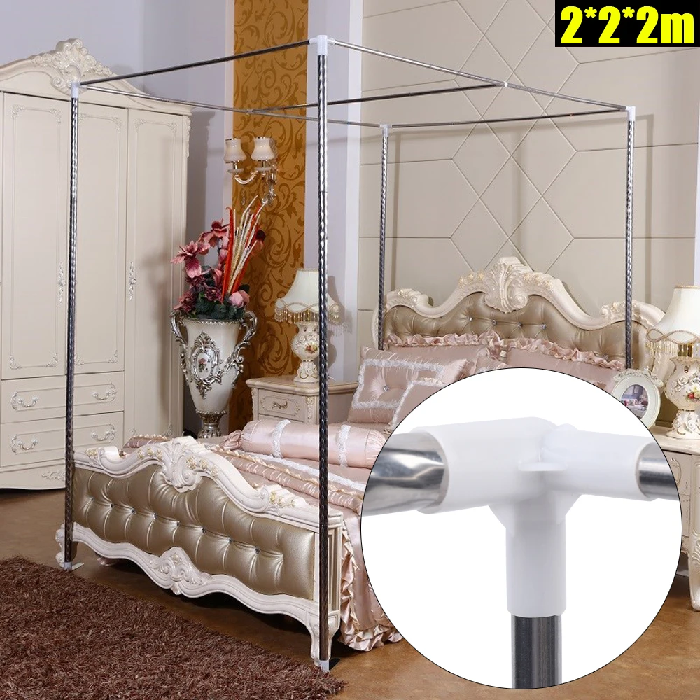 2M-2M-2M-Stainless-Steel-Bed-Mosquito-Net-Rain-Canopy-Frame-Mosquito ...