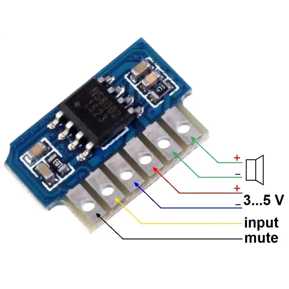 NS8002 3 W Mono-Audioverstärkermodul – Mini-Niederspannungs-3–5 V ...
