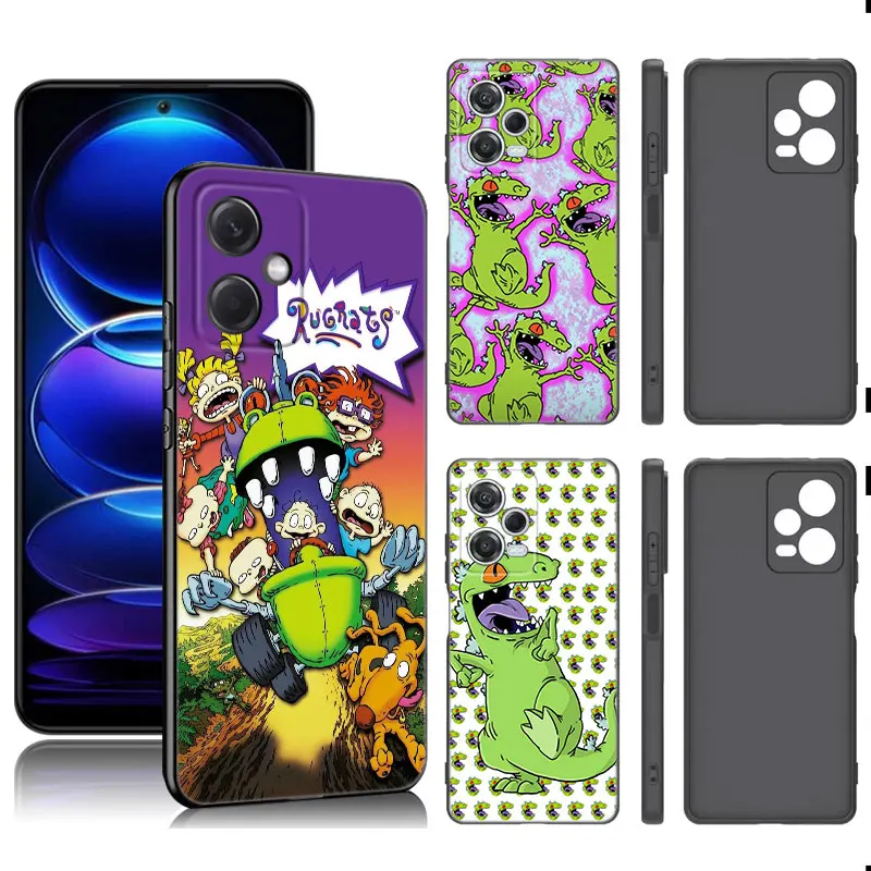 Cartoon-R-Rugrats-Black-Silicone-Phone-Case-For-Xiaomi-Redmi-Note-9-10 ...