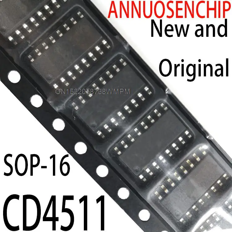 50PCS 새로운 오리지널 SMD CD4511BM BCD to 7 세그먼트 래치 디코더 드라이버 SOP 16 CD4511 ...
