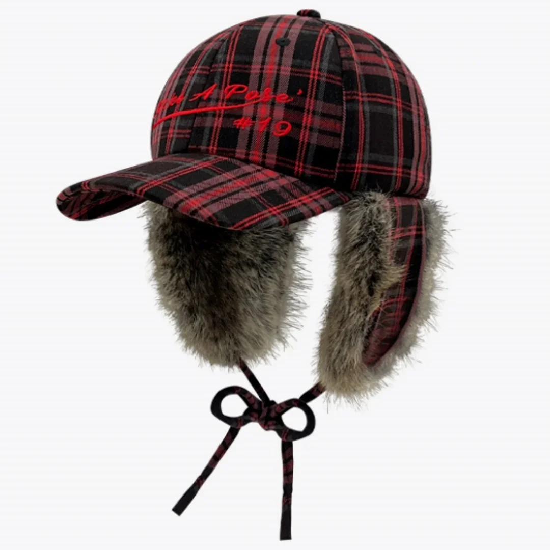 Fashion Fluffy Faux Baseball Caps For Women Men Winter Retro Letter ...