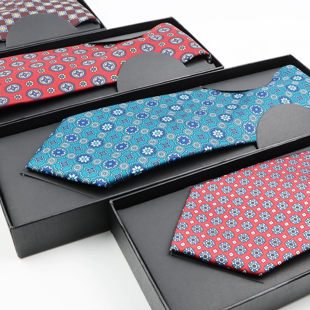 Men-s-Fashion-Silk-Tie-With-Box-Soft-Novelty-Necktie-Blue-Green-Orange ...