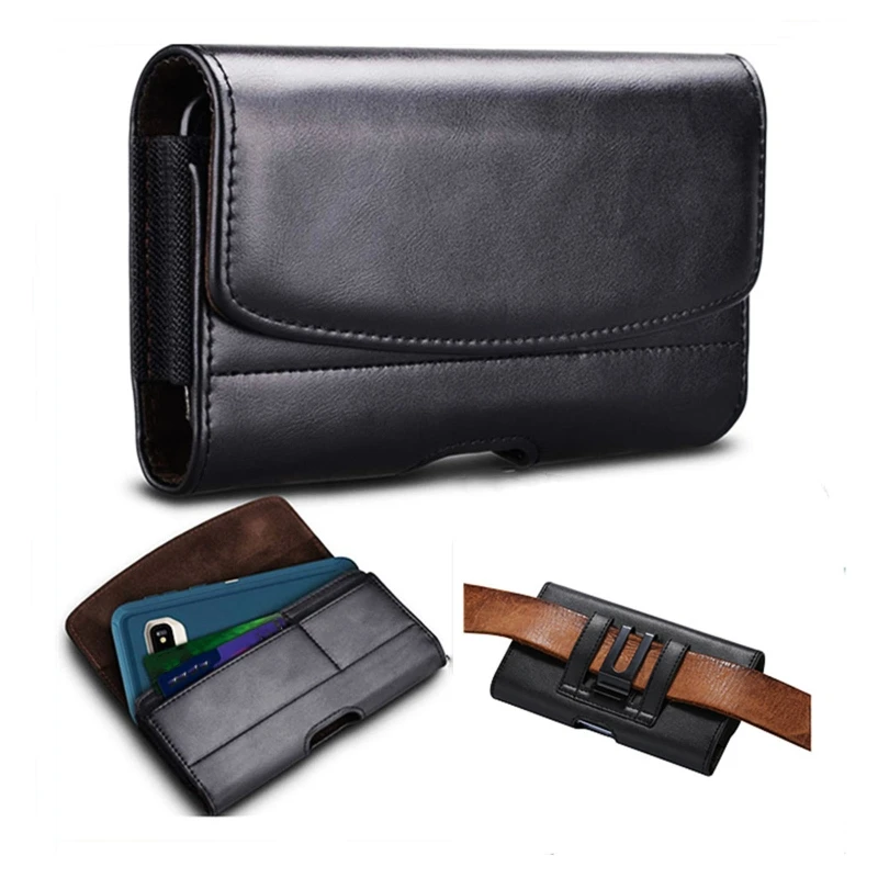PU-Leather-Holster-for-Men-Horizontal-Carrying-Phone-Pouch-Belt-Clip ...