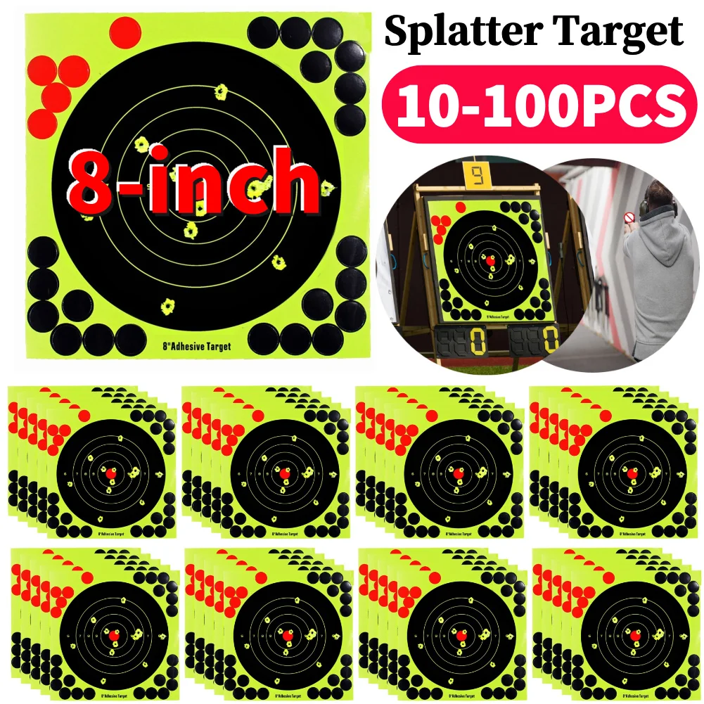10-100 Pcs 8-inch Splatter Target Reactive Shooting Target Shoot Train ...