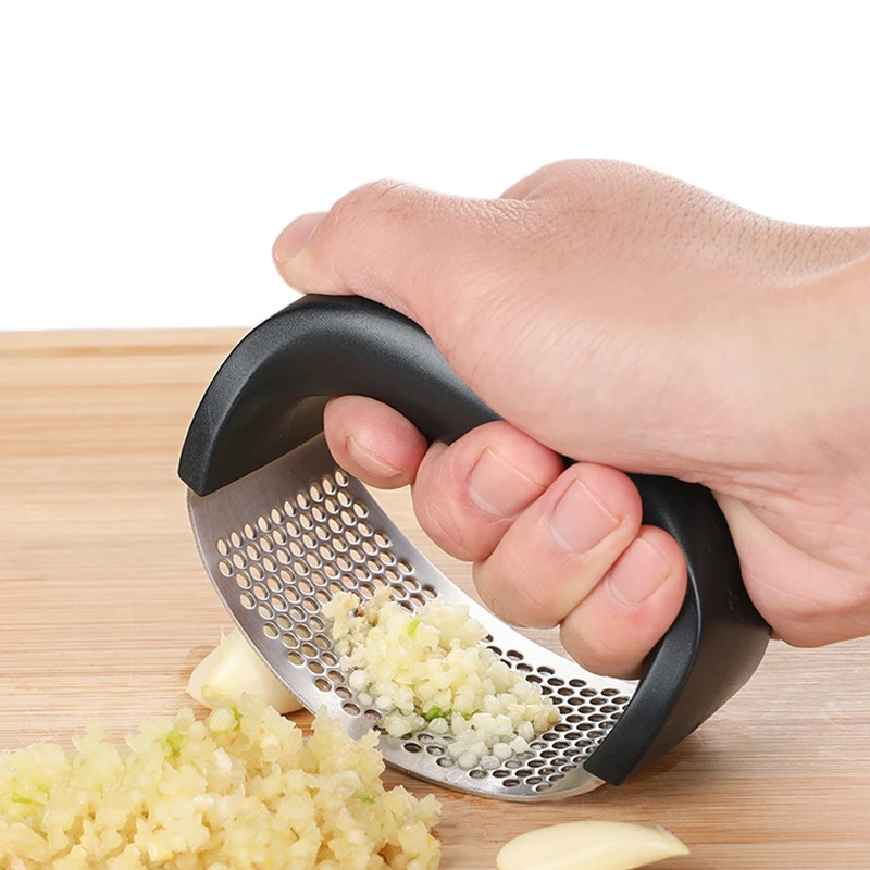 Stainless-Steel-Garlic-Press-Manual-Garlic-Mincer-Chopping-Tube-Garlic ...