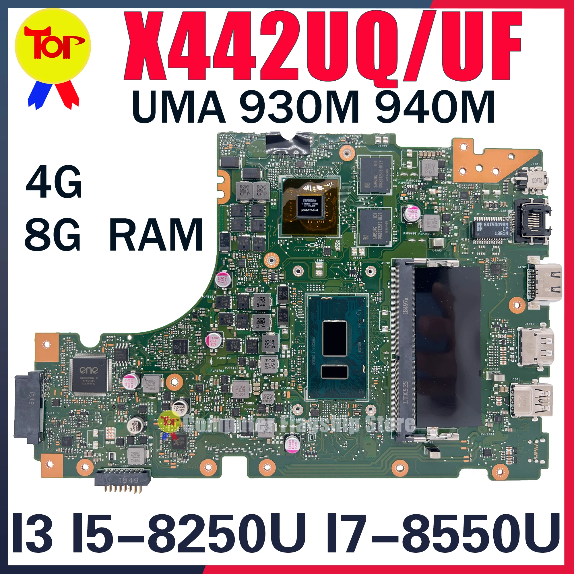 X442U Laptop Motherboard For ASUS VivoBook 14 X442UQ X442UF X442UR X442UNR X442UN X442URR R419U ...