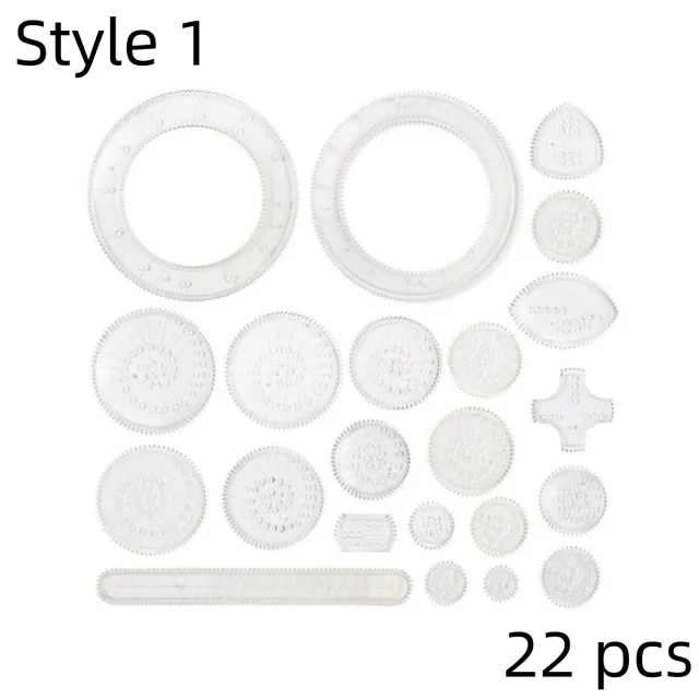 22/4/1PC Spirograph Ruler Drawing Scratch Painting Toys Interlocking ...