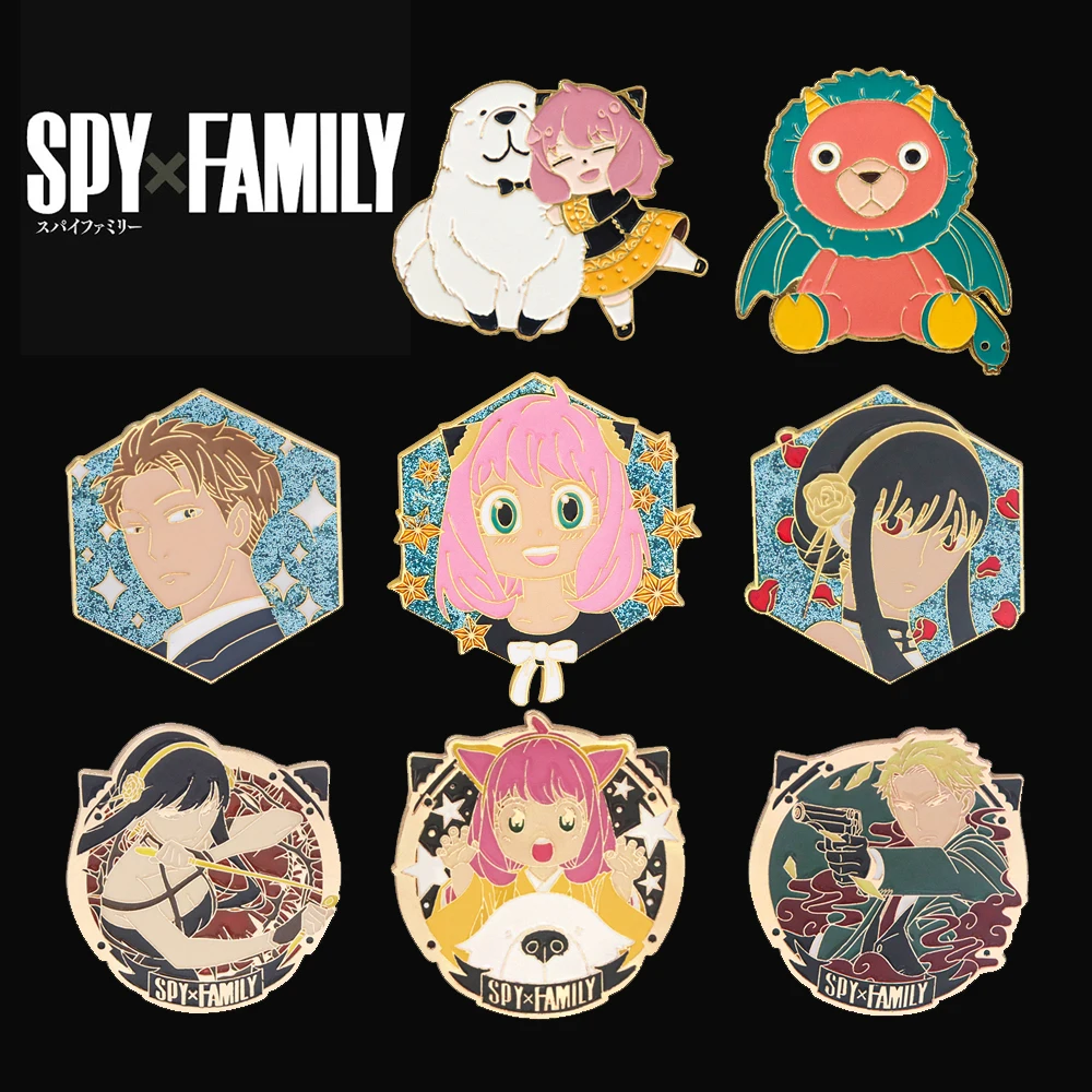 Spy-X-Fam-lia-Anime-Esmalte-Pin-Broche-Emblemas-de-Metal-Alfinetes-de ...