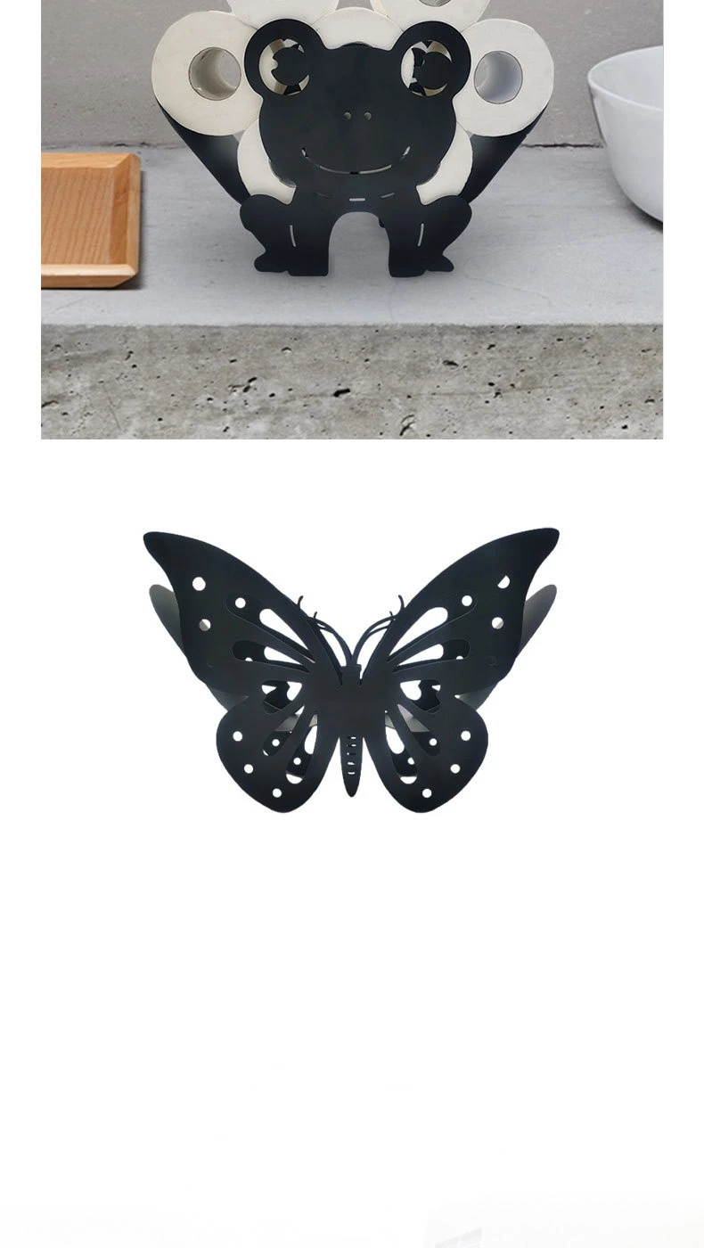 SERVITEUR WC,frog--Porte papier hygiénique en forme de papillon ...