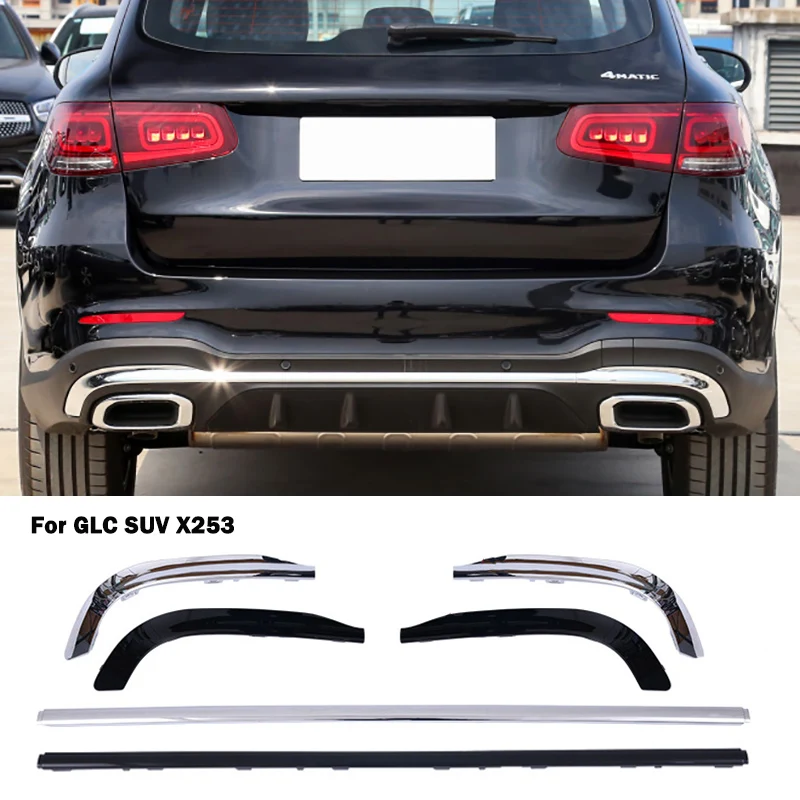 Rear-Bumper-Chrome-Trim-Chromium-Styling-Spoiler-A2538858306 ...