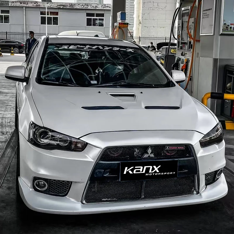 For Mitsubishi Lancer 08-15 Evo X Bumper Front Lip 08 Soft Abs Lip Body ...