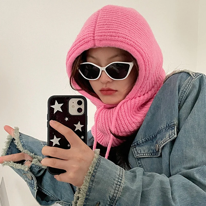 Gorros-de-punto-con-capucha-para-hombre-y-mujer-gorro-de-cuello-con ...