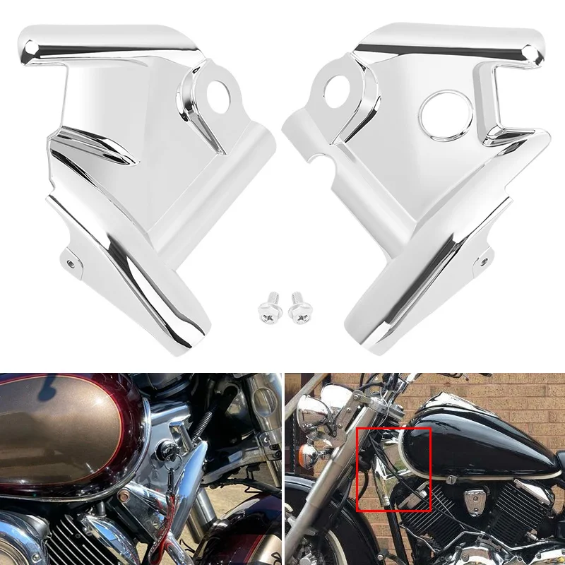 Motorcycle-Accessories-Chrome-Front-Frame-Side-Cowl-Neck-Cover-For ...