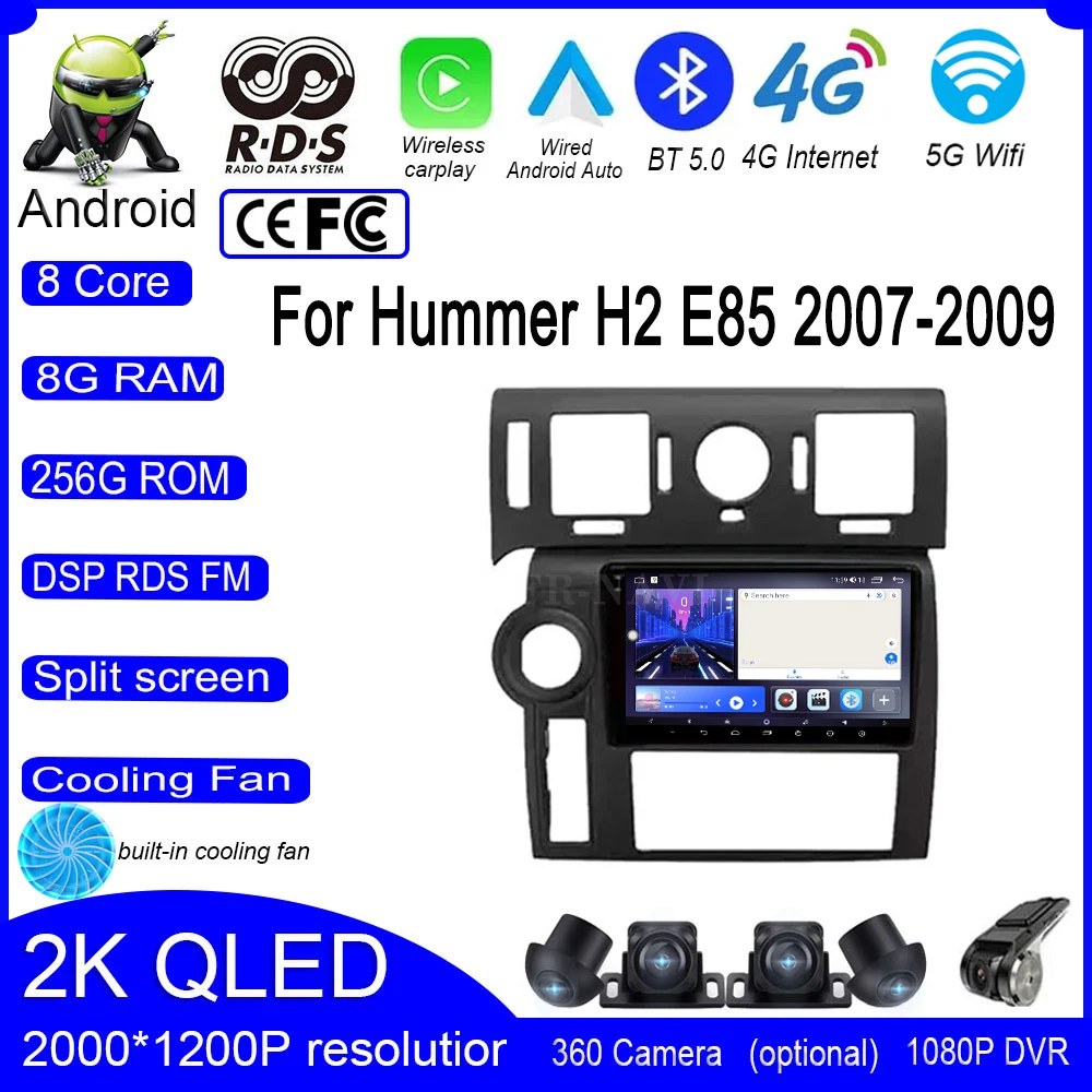 9-lnch-For-Hummer-H2-E85-2007-2009-Android-14-Touch-screen-Car-Auto ...