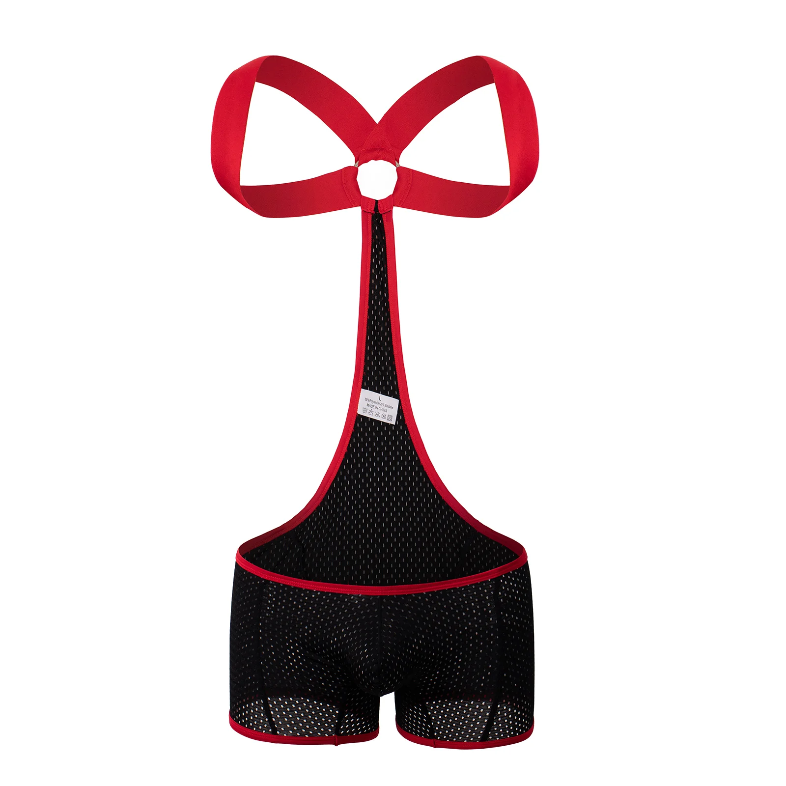 Men Wrestling Singlet Breathable Mesh Jumpsuit Fitness Sports Leotard ...