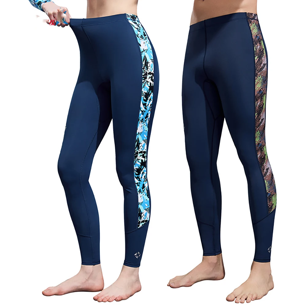 Men Women Lycra Rash Guard Surf Diving Pants High Elastic Tight Long ...