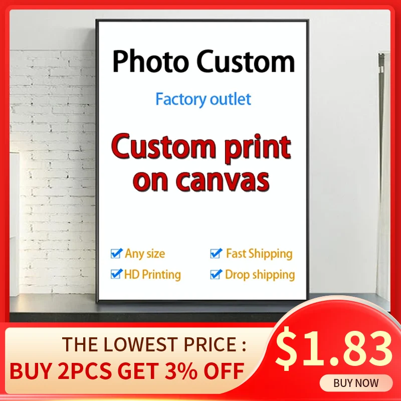 YWDECOR Custom Painting Canvas HD Print Customized Your Picture ...
