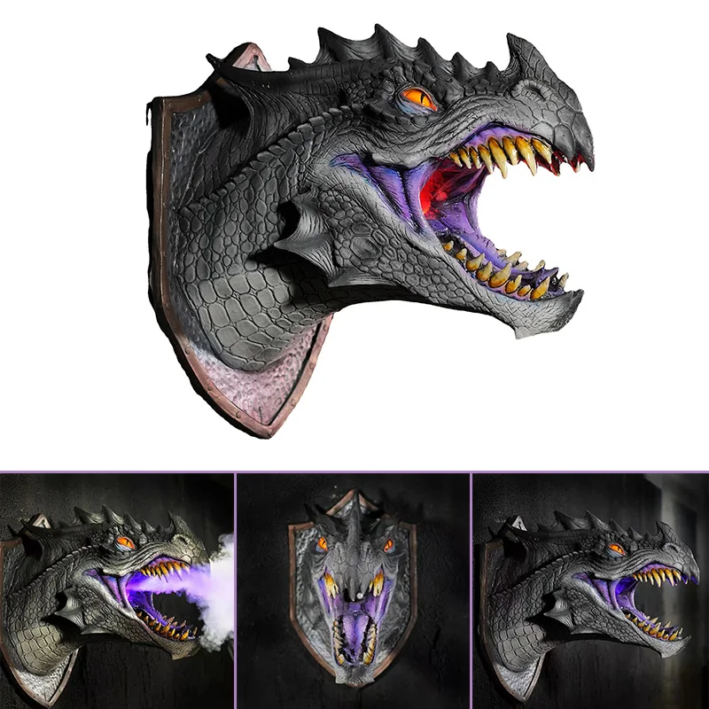 3D-Dragon-Statue-Legends-Prop-Dinosaur-Head-Wall-Pendant-Wall-Mounted ...