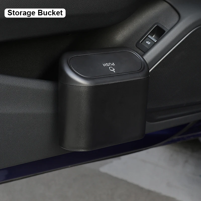 Mini Car Trash Wastebasket Trash Internal Storage with Lid For Audi A3 ...