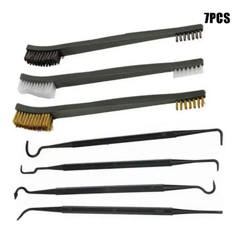 Double-end 3 pcs Mini Wire Brush Set Stainless Steel Brass Nylon ...