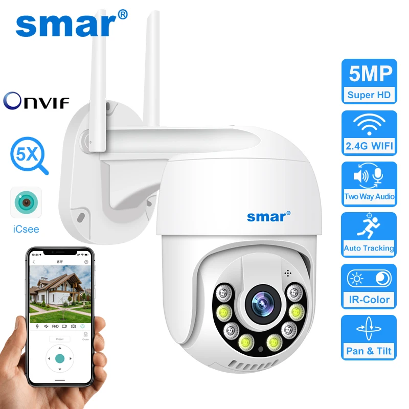 Smar-Outdoor-Auto-Tracking-AI-Human-Detect-Camera-1080P-3MP-PTZ-Wi-Fi ...