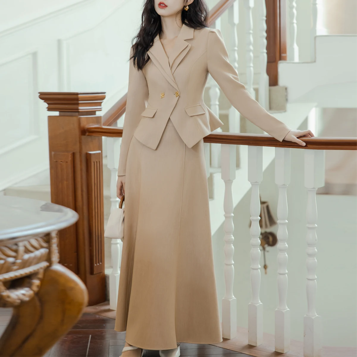 Women-Suits-With-Skirt-Sets-Office-Lady-Fashion-Cropped-Casual-Slin ...