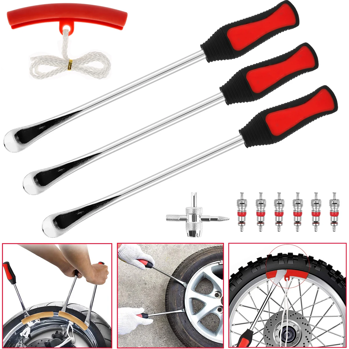 Non-slip Tire Changing Lever Tyre Repair Tool 14.5 inch Spoons Lever ...