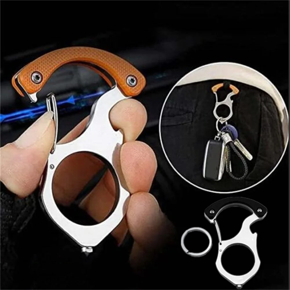 Multifunction Stainless Steel Car Key Buckle Holder Snap Hook Keychain ...