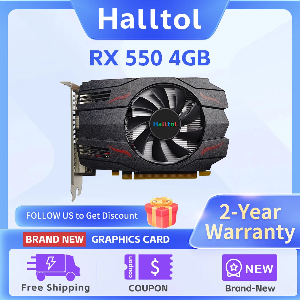 Halltol-Graphics-Card-AMD-GPU-Radeon-RX-550-4G-GDDR5-128Bit-14nm ...