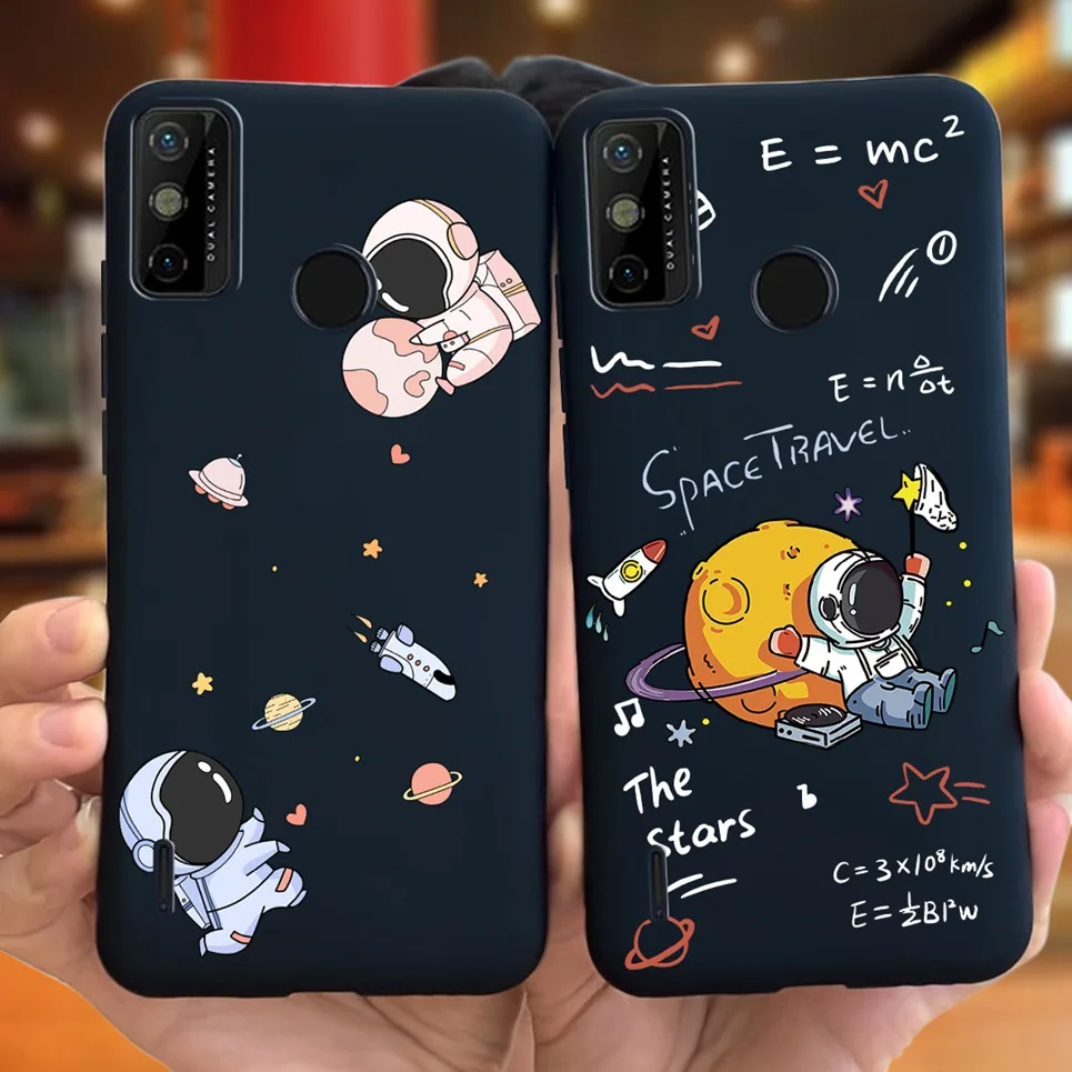 For-Tecno-Spark-6-Go-Case-KE5j-KE5k-Cute-Astronaut-Dinosaur-Cover ...