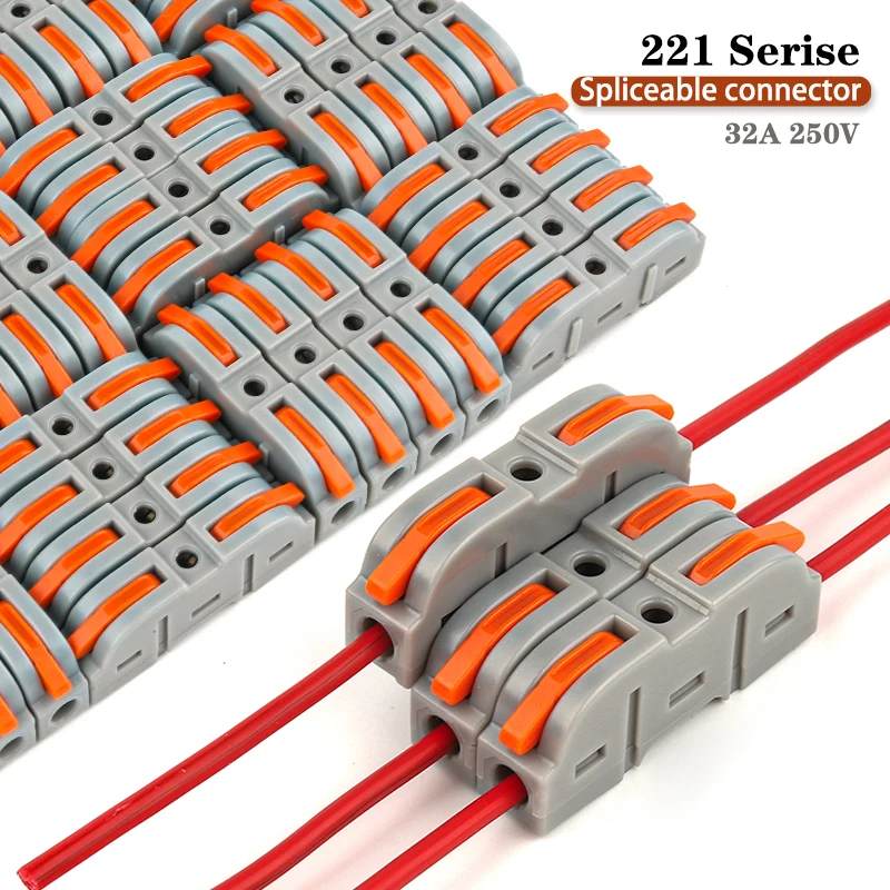 Lever-Wiring-Connector-Fast-Compact-Splicing-Electrical-Connector-Butt ...