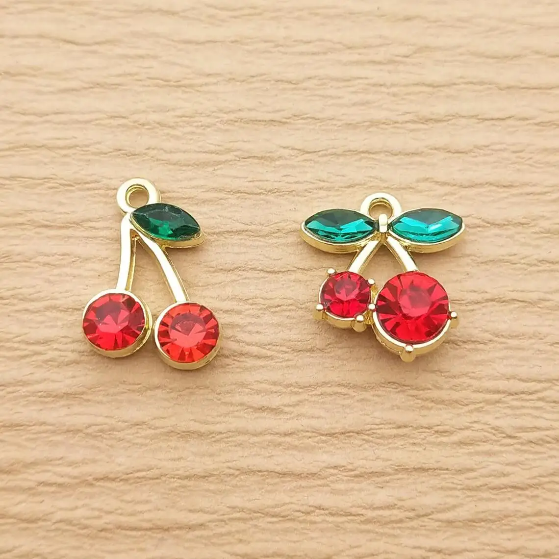 10pcs Cherry Charm for Jewelry Making Necklace Pendant Earring Bracelet ...