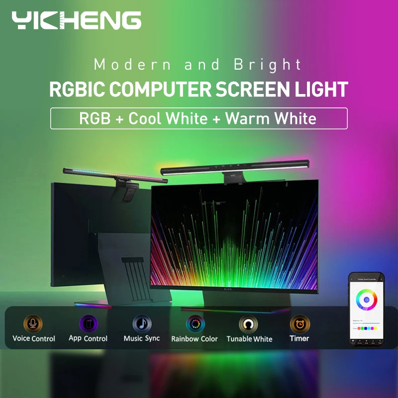 RGBIC-LED-Computer-Display-Hanging-Lamp-Smart-App-Control-Dimmable ...