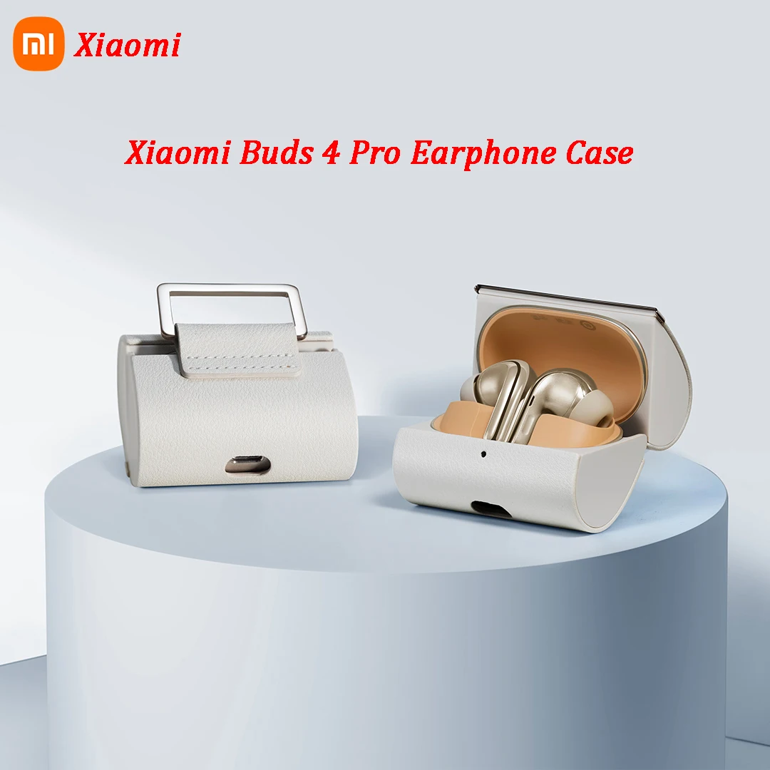 Orijinal-Xiaomi-tomurcuklar-4-Pro-kulakl-k-durumda-PU-paslanmaz-elik-marka-yeni-koruyucu ...