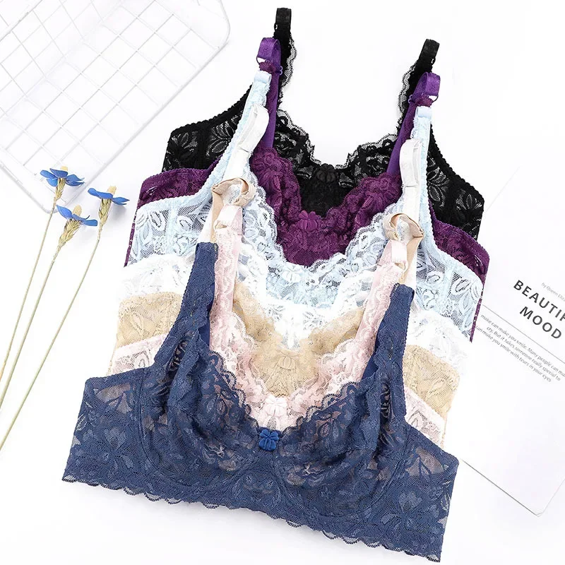 1PC Women's Sexy Lace Bras Push Up Bralette Hollow Out Lingerie ...