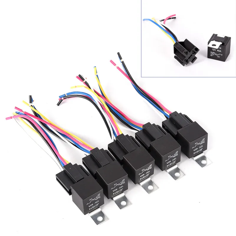 Waterproof Automotive Relay 12V 5Pin 40A Car Relay 12V 5Pin With Relay ...