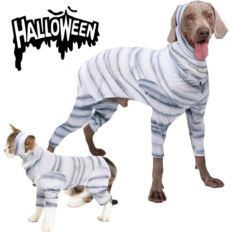 Dog Mummy Halloween Costume – Spooky Pet Cosplay Outfit – Pup Meow