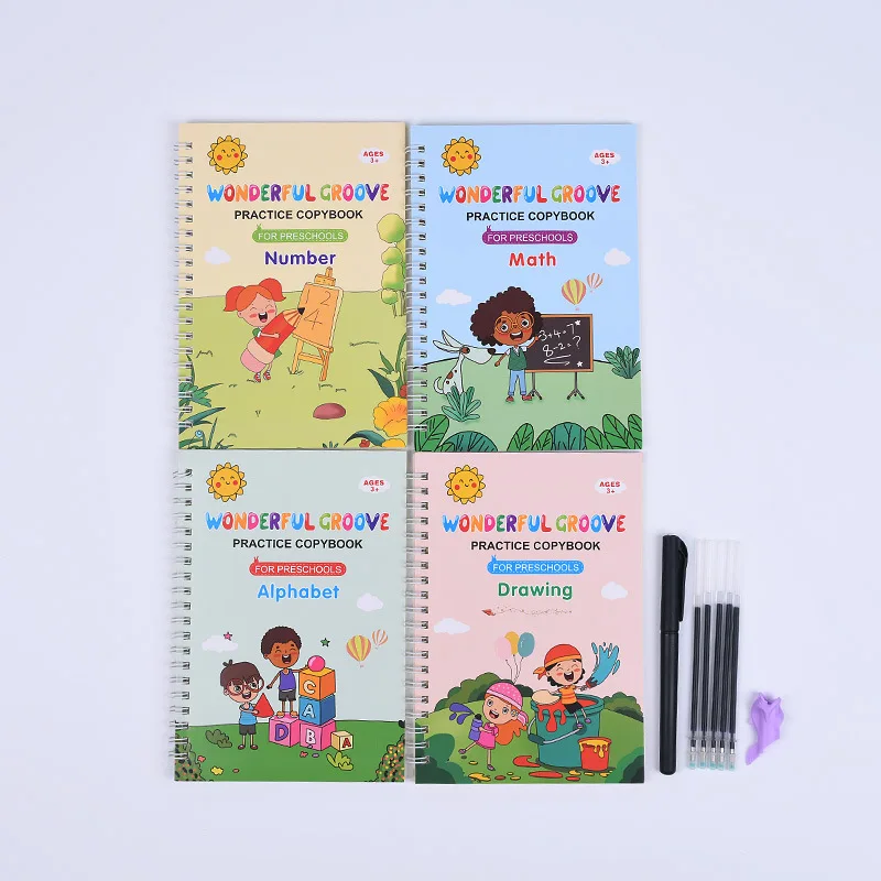 Reusable Magic Copybook Drawing Toys Kids Montessori Toys Pen Control ...