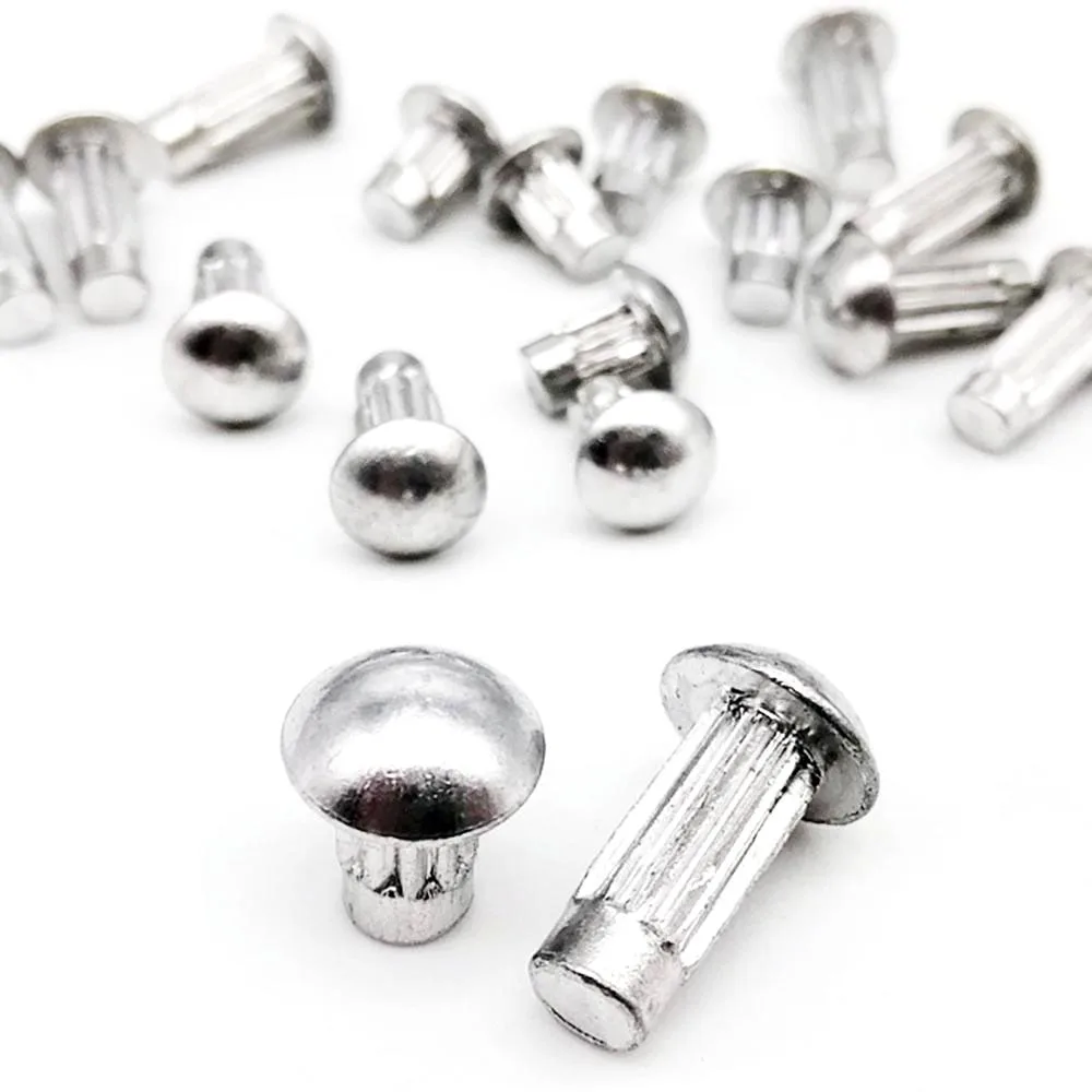100pcs-M2-M2-5-M3-M4-GB827-Aluminum-Button-Round-Head-Knurled-Shank ...