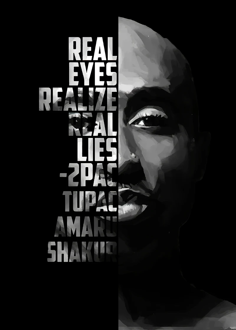 Tupac Shakur Black And White