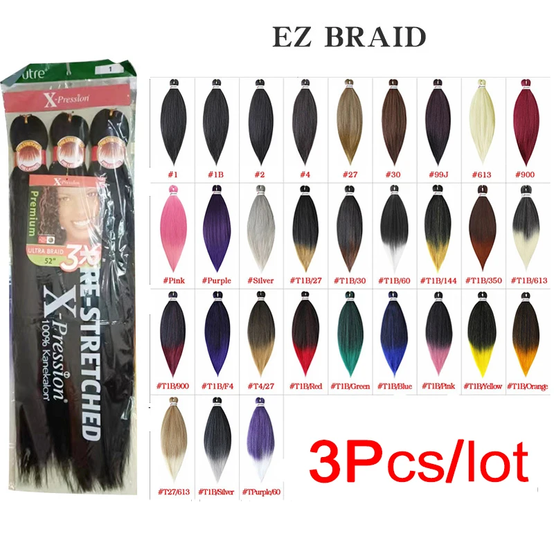 Xpression Hair Color Chart Xpression Ultra Braid Pre Stretched